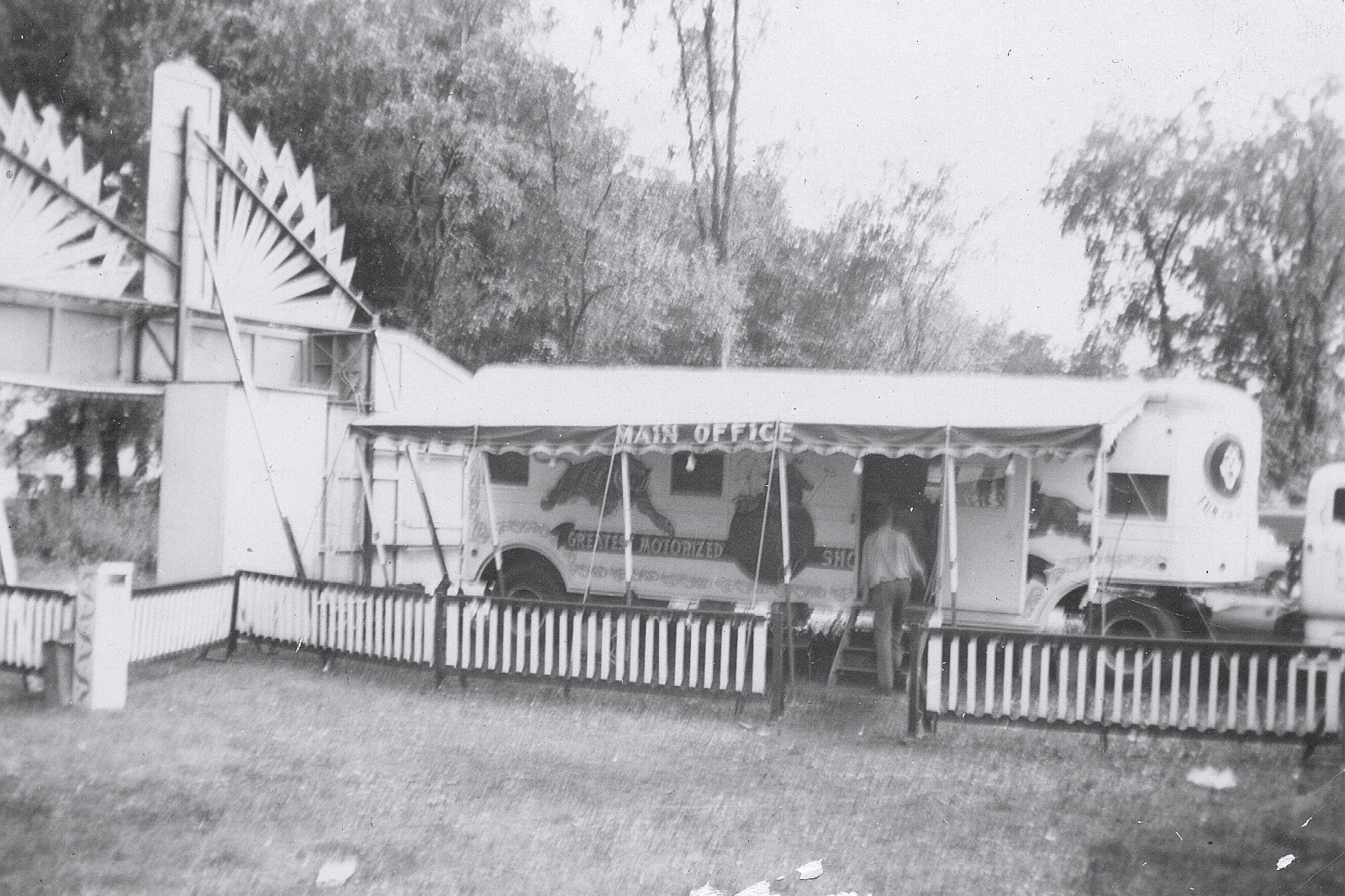West's World Wonder Shows setting up the Merry Go Round ..early 1930's ...
